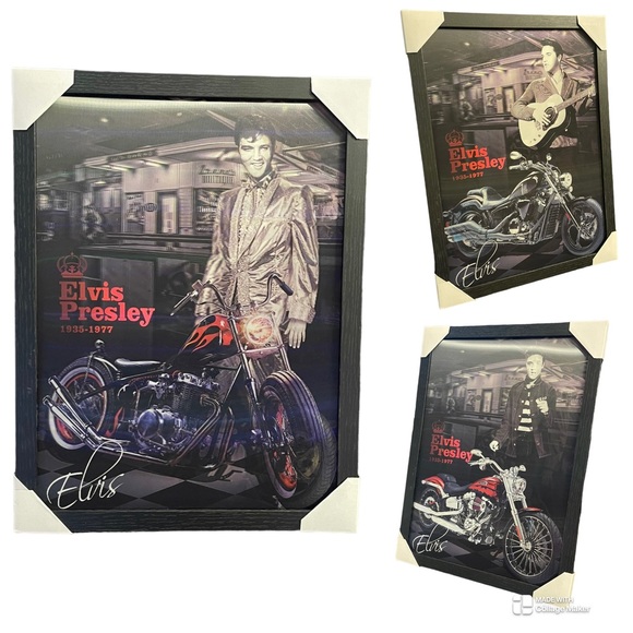 Art | New Elvis Presley Framed 3d Lenticular Poster Picture | Poshmark